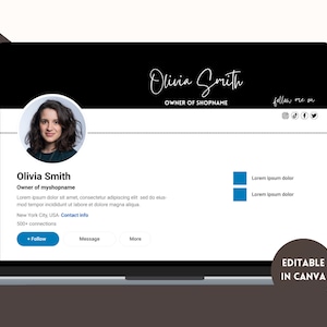 Linkedin Banner, Linkedin Background, Black and White Linkedin Header ...