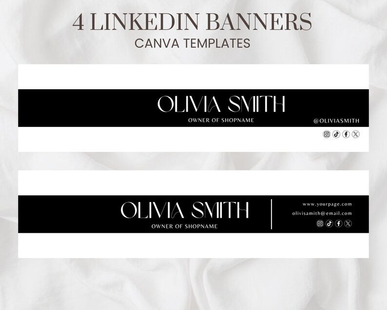 Linkedin Banner, Linkedin Background, Black and White Linkedin Header ...