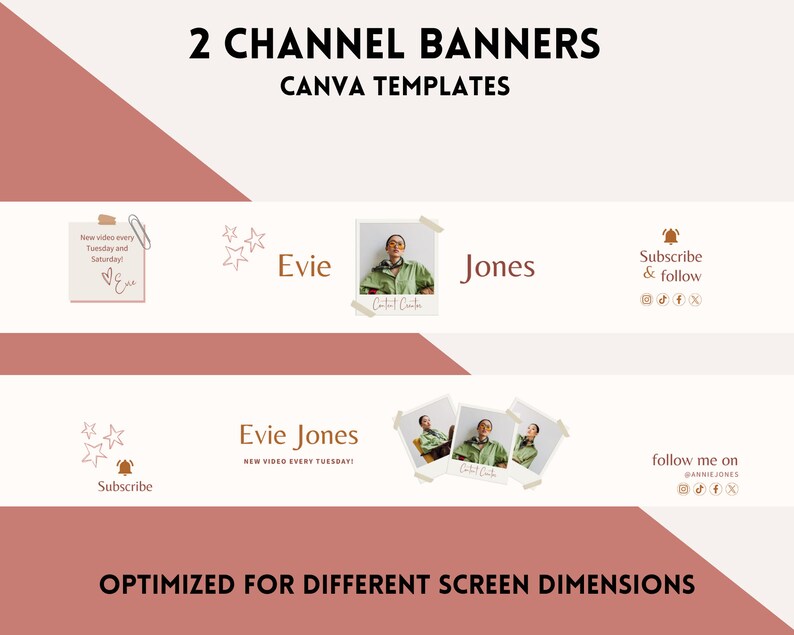 Retro Banner for Youtube, Youtube Branding Kit, Animated Youtube Intro ...