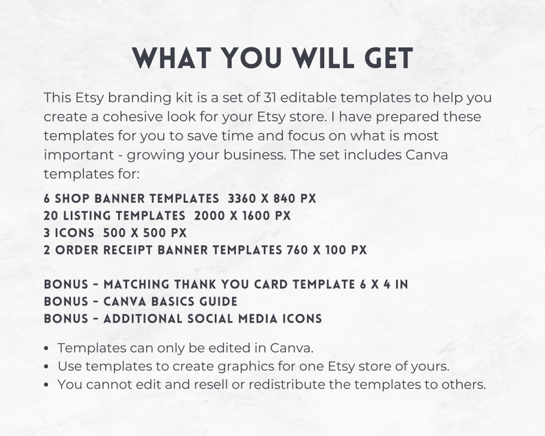Etsy Banner Template, Scandi Etsy Shop Kit With Listing Photo Templates ...