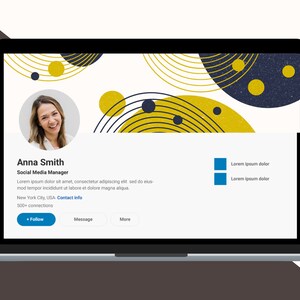 Linkedin Banner Set - Boho Chic Personal Branding PNG Backgrounds for ...