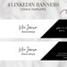 Linkedin Banner, Linkedin Background, Black and White Linkedin Header ...