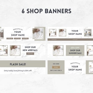 Etsy Banner Template, Scandi Etsy Shop Kit With Listing Photo Templates ...