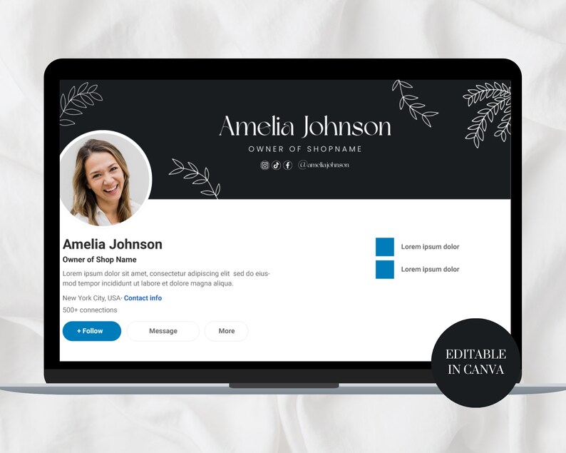 Linkedin Banner, Linkedin Background, Black and White Linkedin Header ...