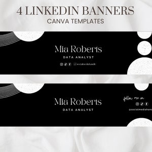 Linkedin Banner, Linkedin Background, Black and White Linkedin Header ...