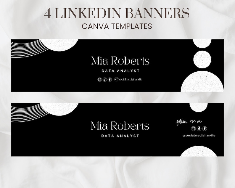 Linkedin Banner, Linkedin Background, Black and White Linkedin Header ...