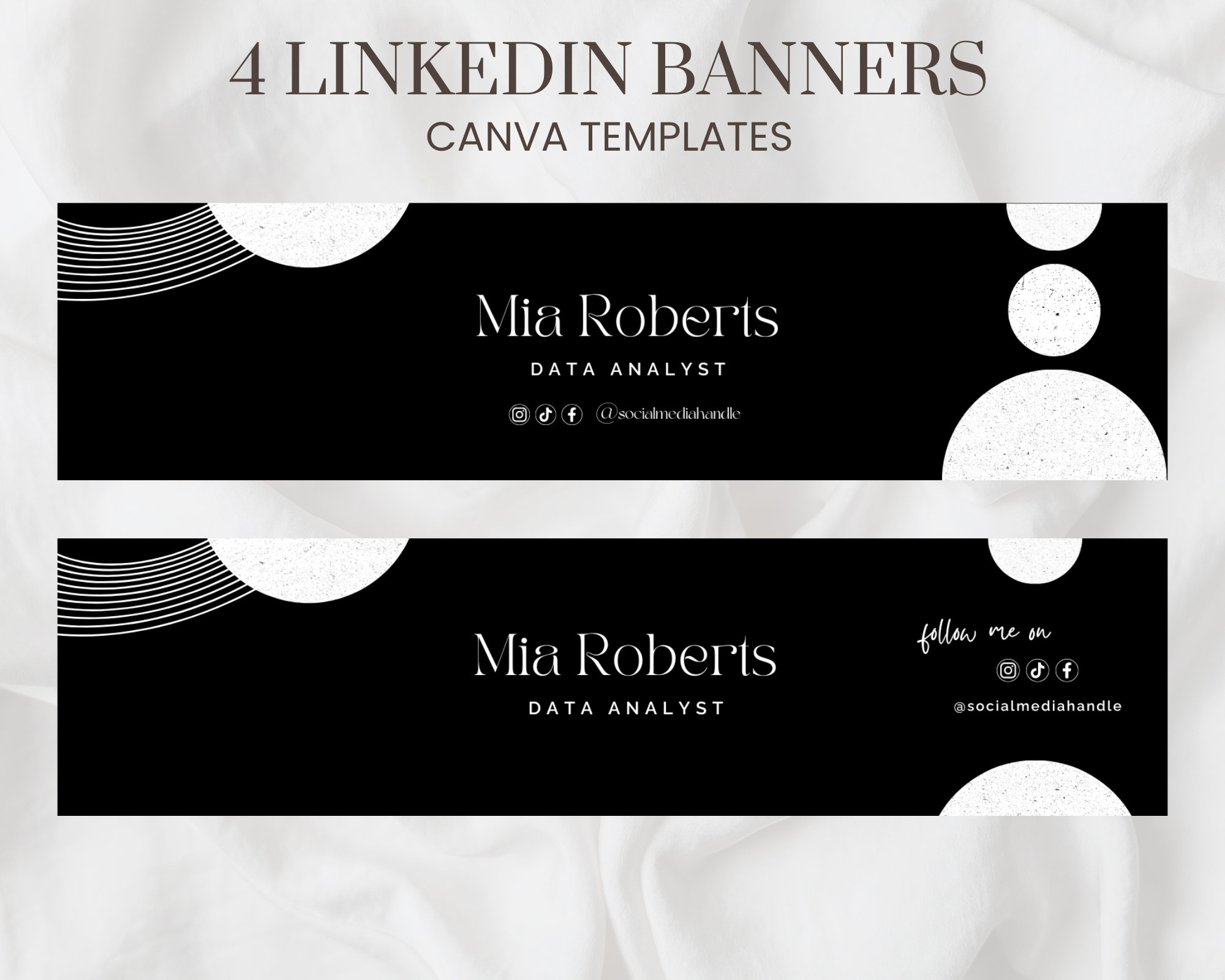 Linkedin Banner, Linkedin Background, Black and White Linkedin Header ...