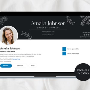 Linkedin Banner, Linkedin Background, Black and White Linkedin Header ...