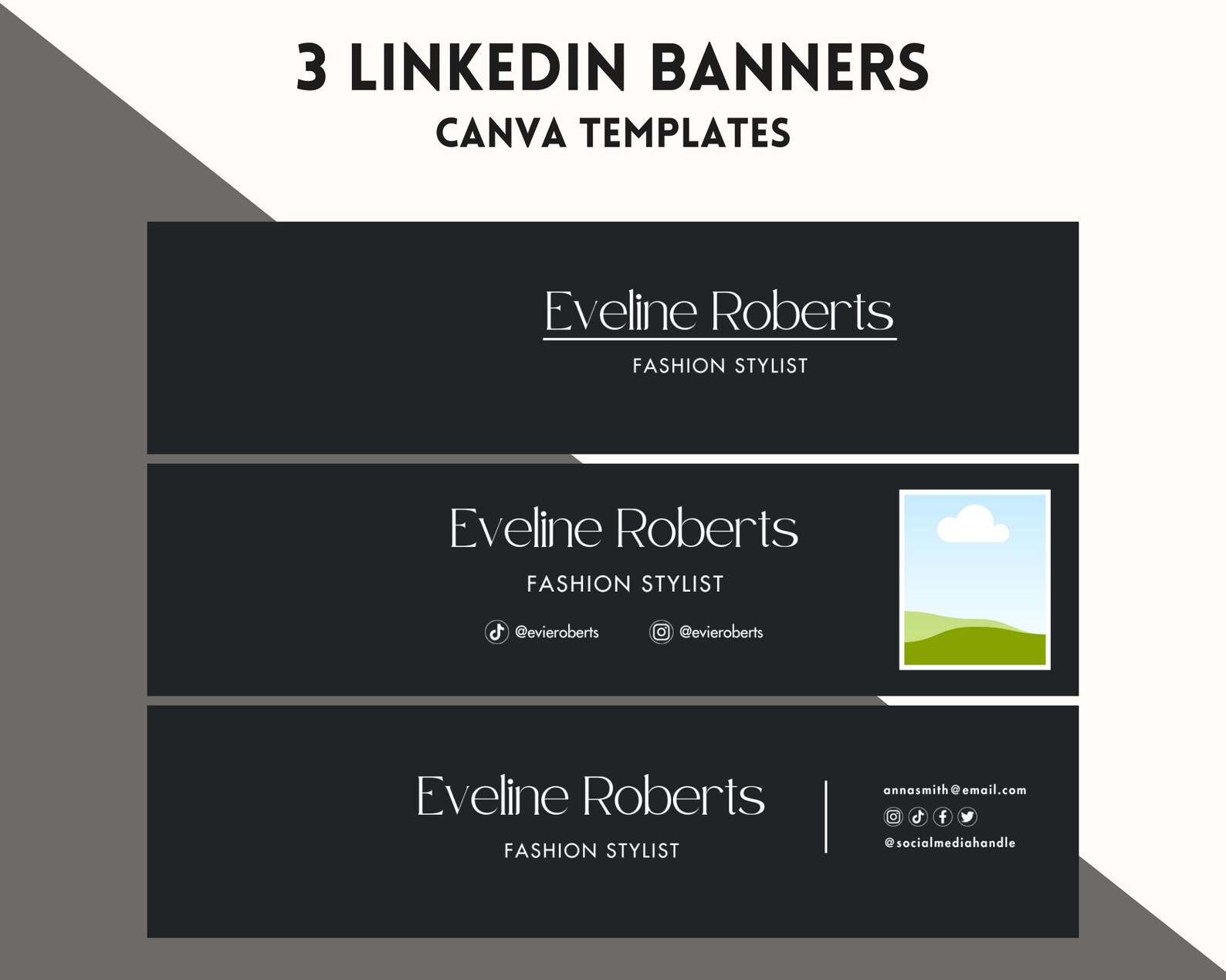 Black and White Linkedin Banner, Elegant Linkedin Background, Linkedin ...
