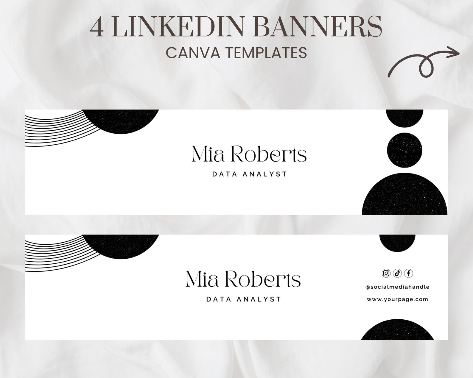 Linkedin Banner, Linkedin Background, Black and White Linkedin Header ...