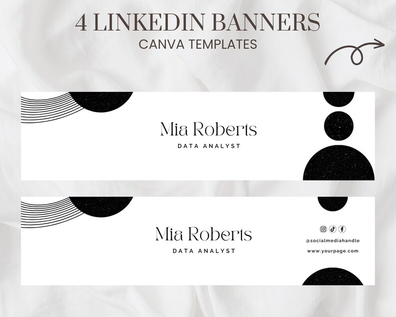Linkedin Banner, Linkedin Background, Black and White Linkedin Header ...