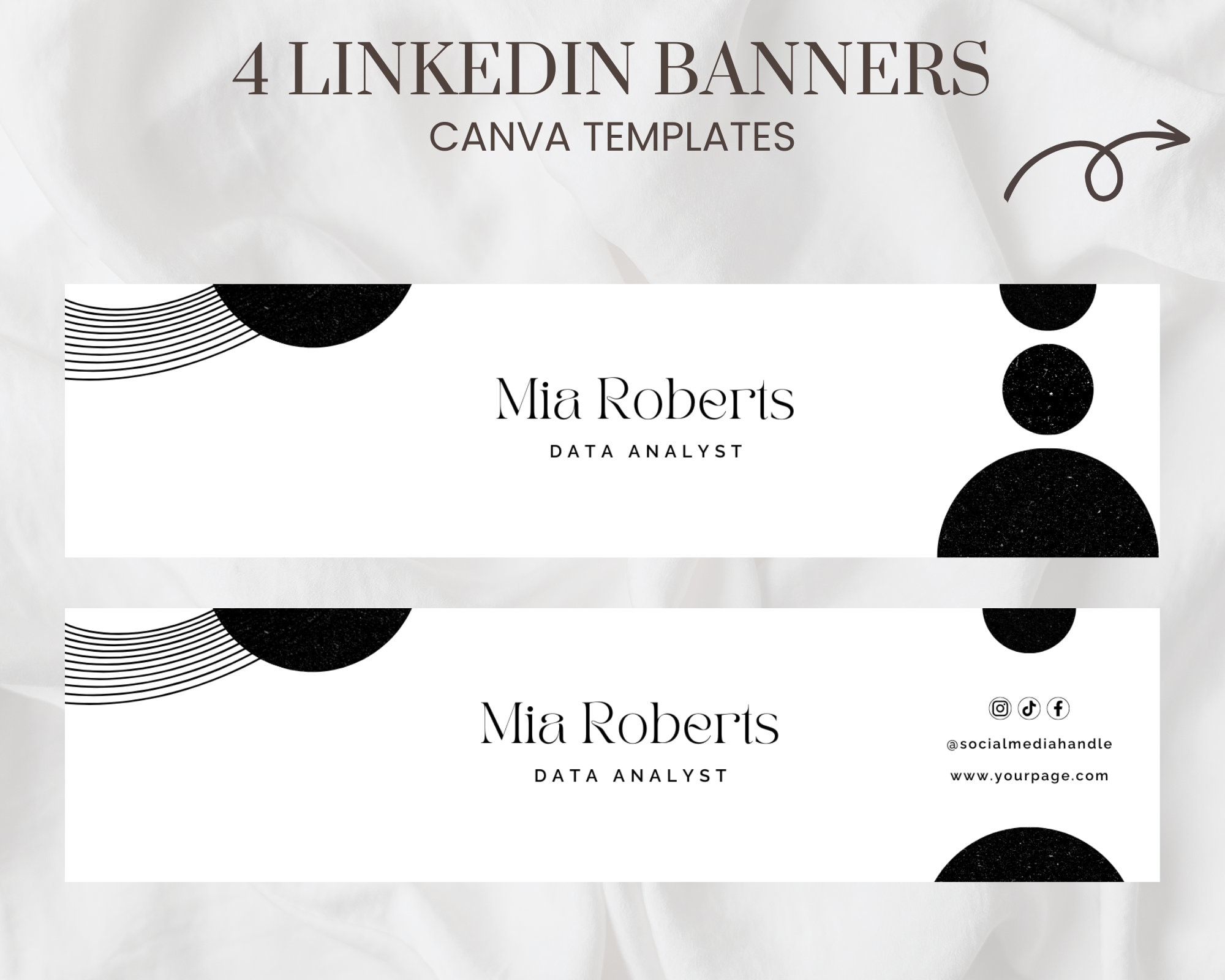 Linkedin Banner, Linkedin Background, Black and White Linkedin Header ...