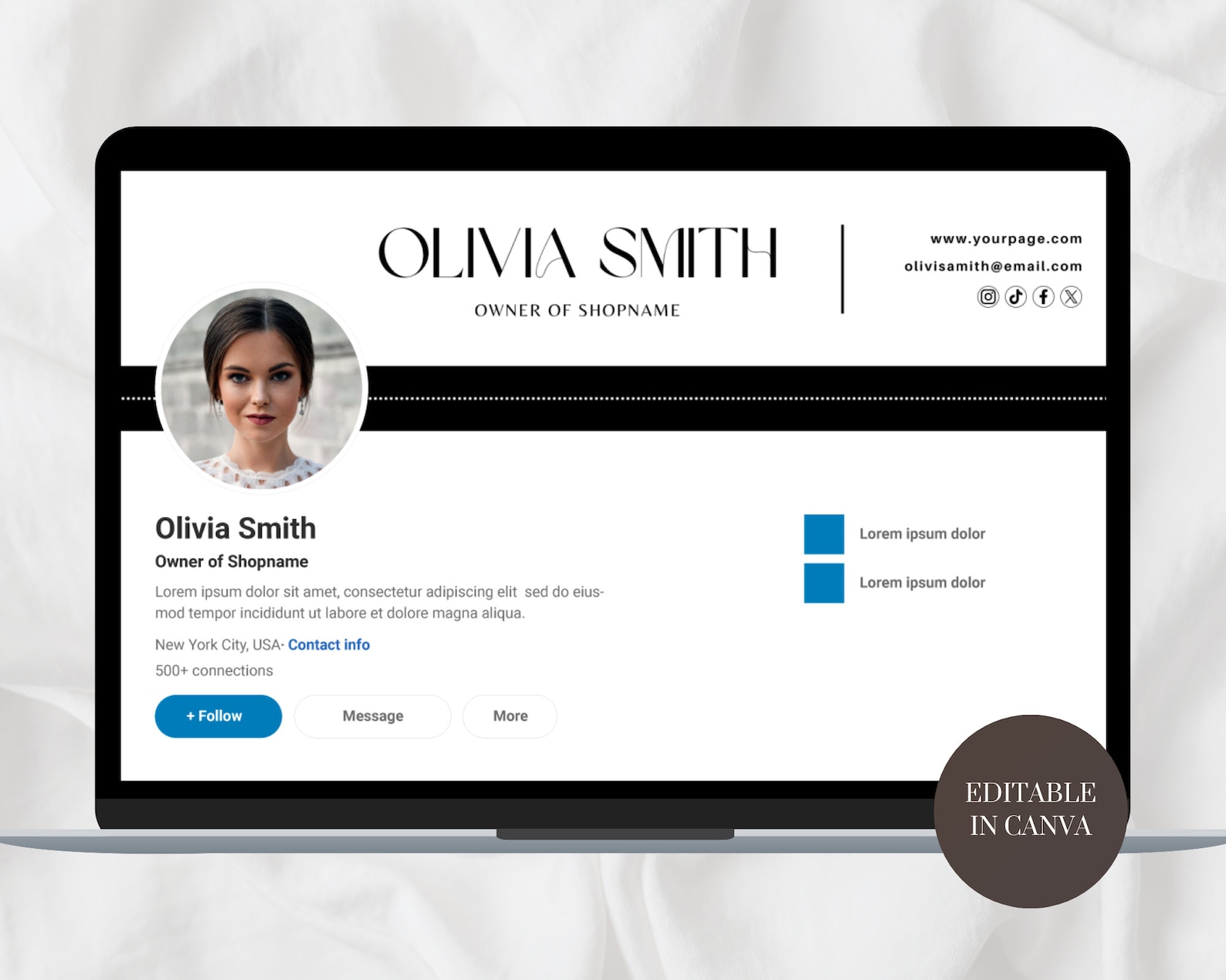 Linkedin Banner, Linkedin Background, Black and White Linkedin Header ...