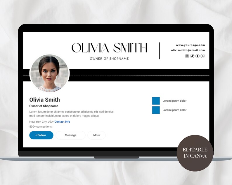 Linkedin Banner, Linkedin Background, Black and White Linkedin Header ...