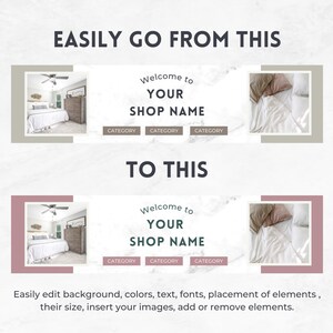 Etsy Banner Template, Scandi Etsy Shop Kit With Listing Photo Templates ...