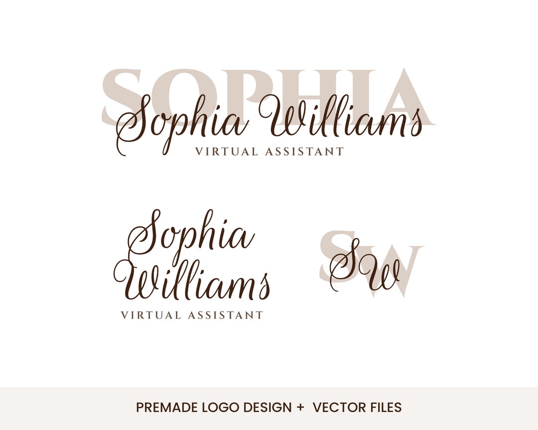 Signature Logo, Modern Script Logo, Elegant Logotype, Makeup Artist ...
