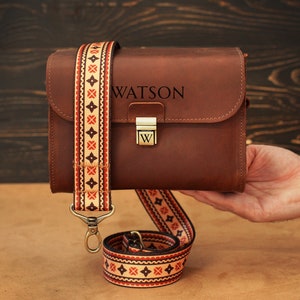 Brown Protect Camera Case With Soft Lining, Leather Camera Shoulder Bag ...