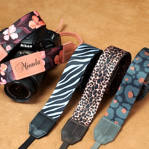 Engraved Camera Strap, Pattern Leather Camera Straps, Travel Gift ...