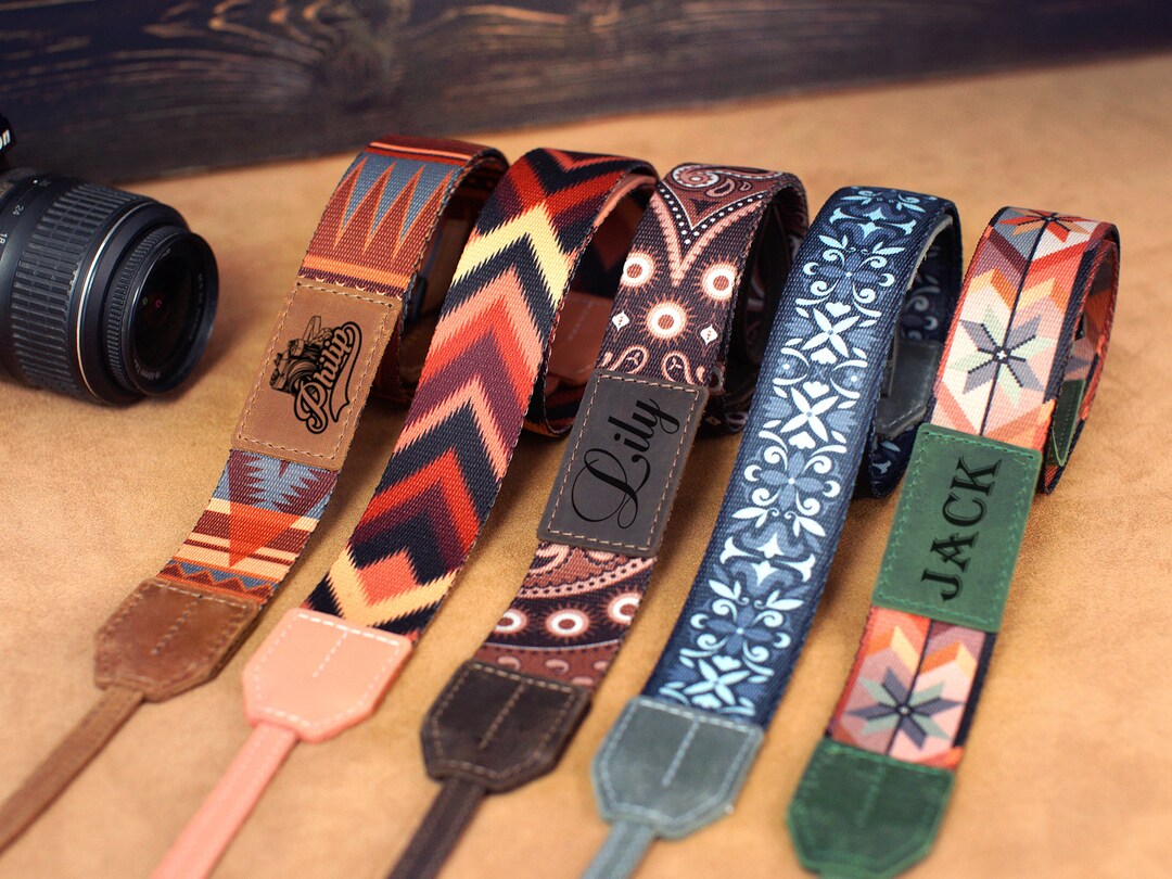 Personalized Camera Strap With Leather Part, Custom Camera Straps for ...