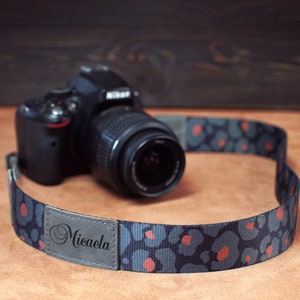 Engraved Camera Strap, Pattern Leather Camera Straps, Travel Gift ...
