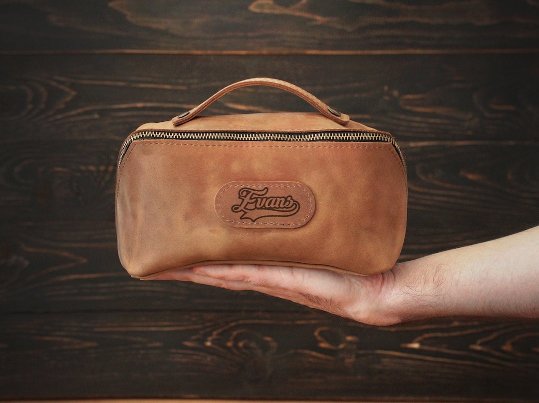 Engraved Dopp Kit With Name, Logo, Initials, Spacious Travel Cosmetic ...