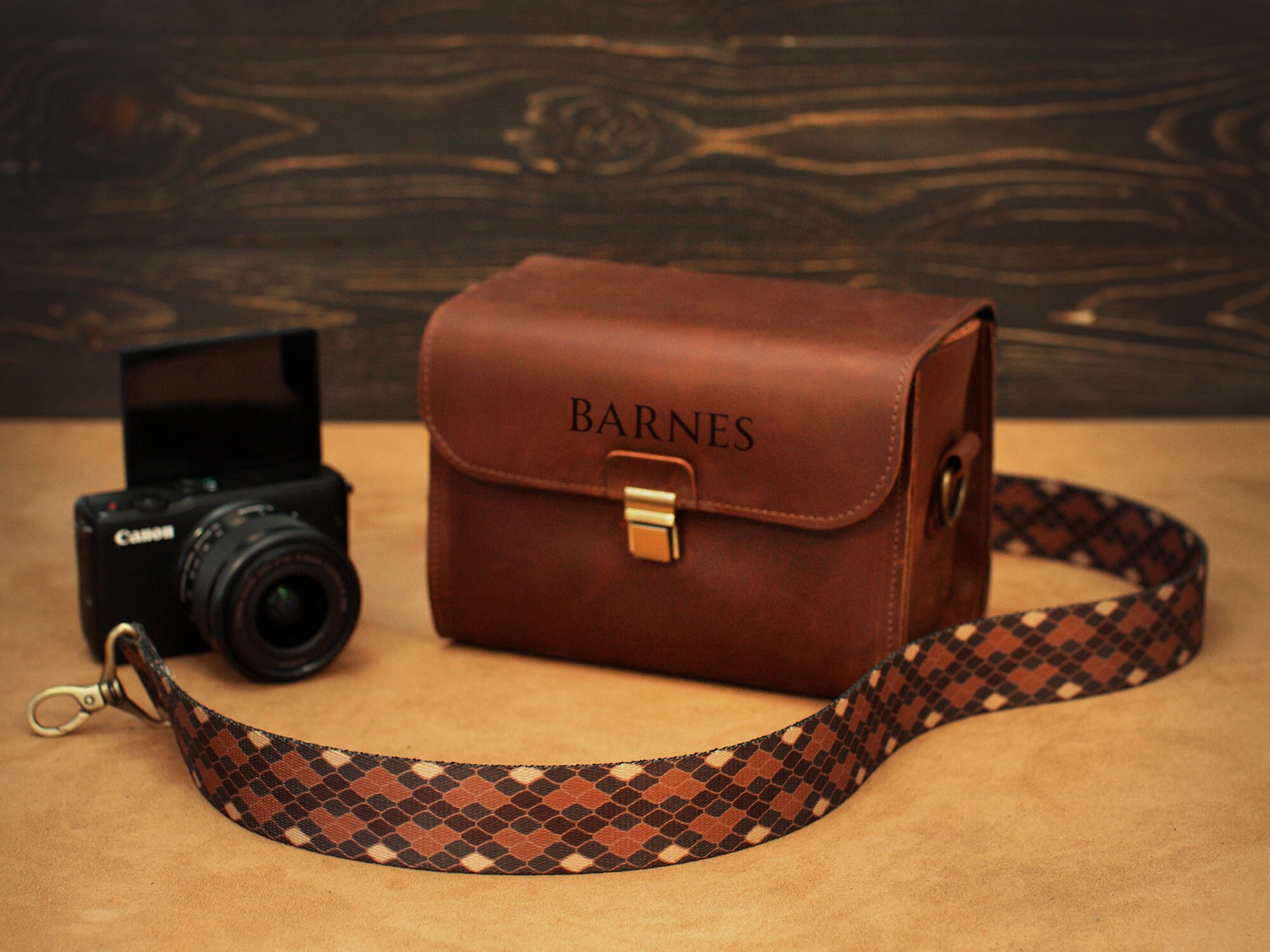 Brown Protect Camera Case With Soft Lining, Leather Camera Shoulder Bag ...