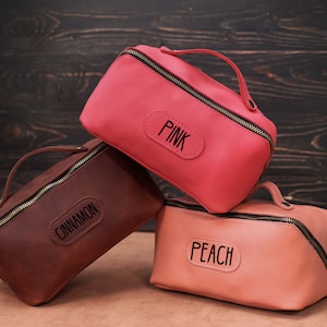 Custom Women Dopp Kit, Personalized Makeup Bag for Her, Engraved ...