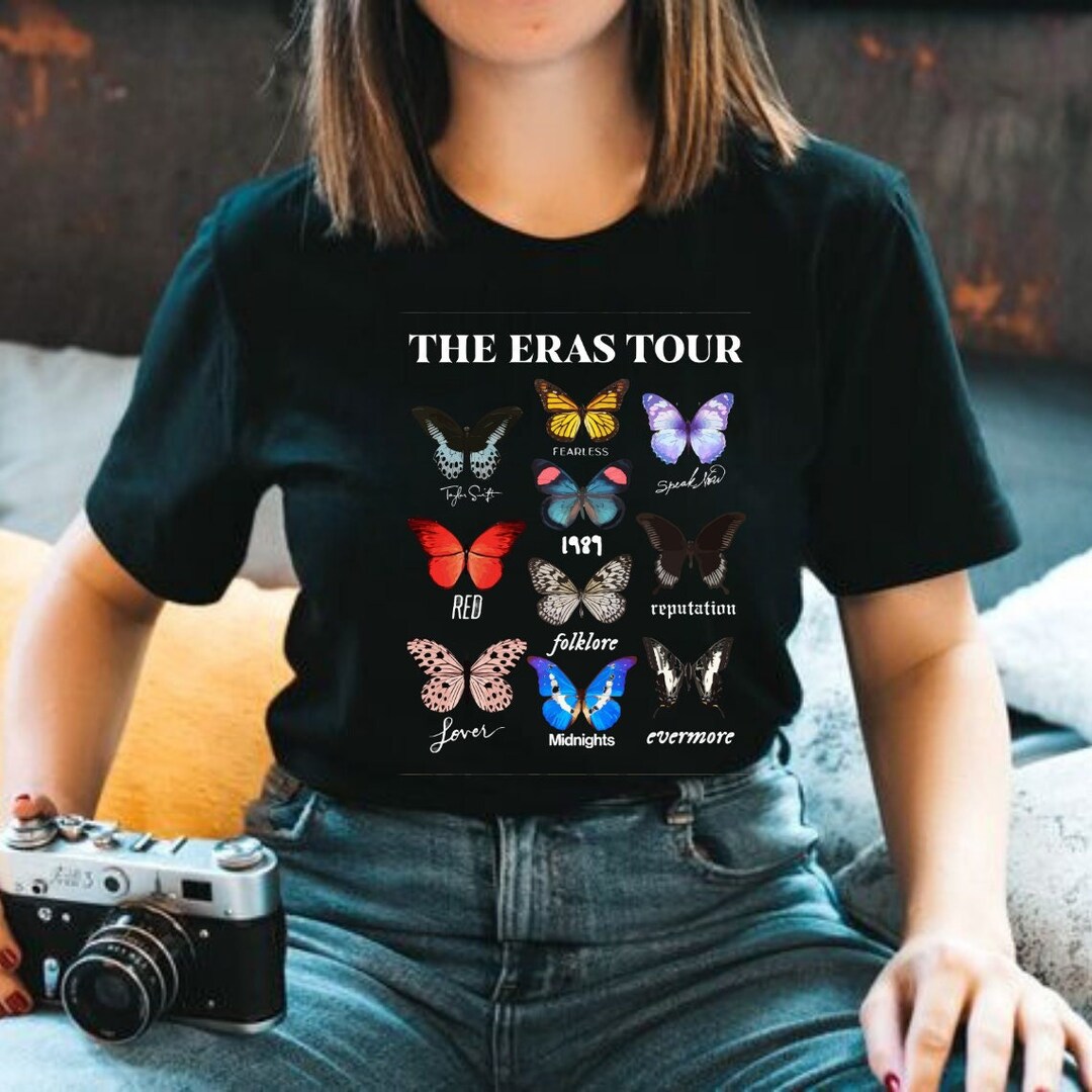 Comfort Colors TS Eras Tour Butterfly Vintage Shirt Swiftie - Etsy