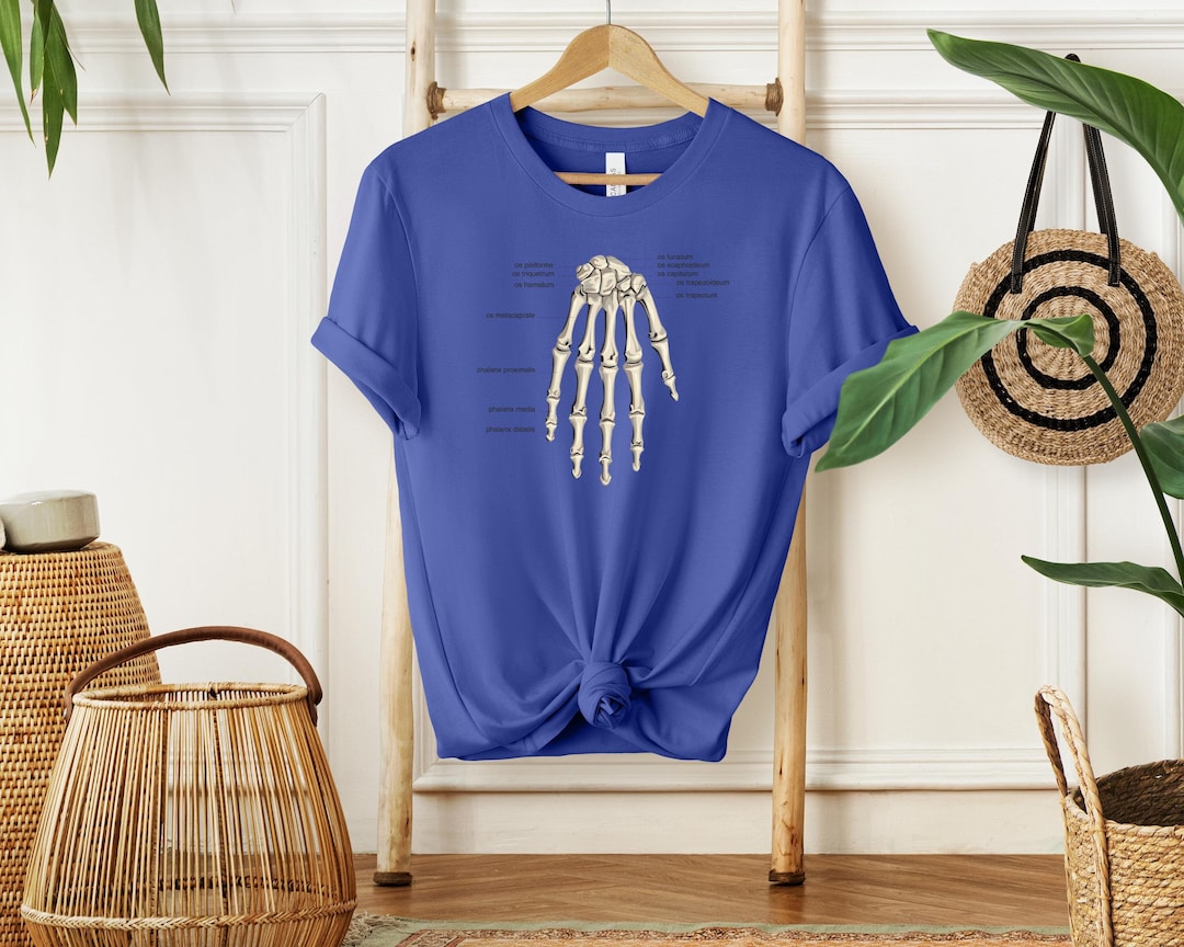 Anatomy Hand Bone Shirt, Orthopedics Student Tee Shirt,medical ...