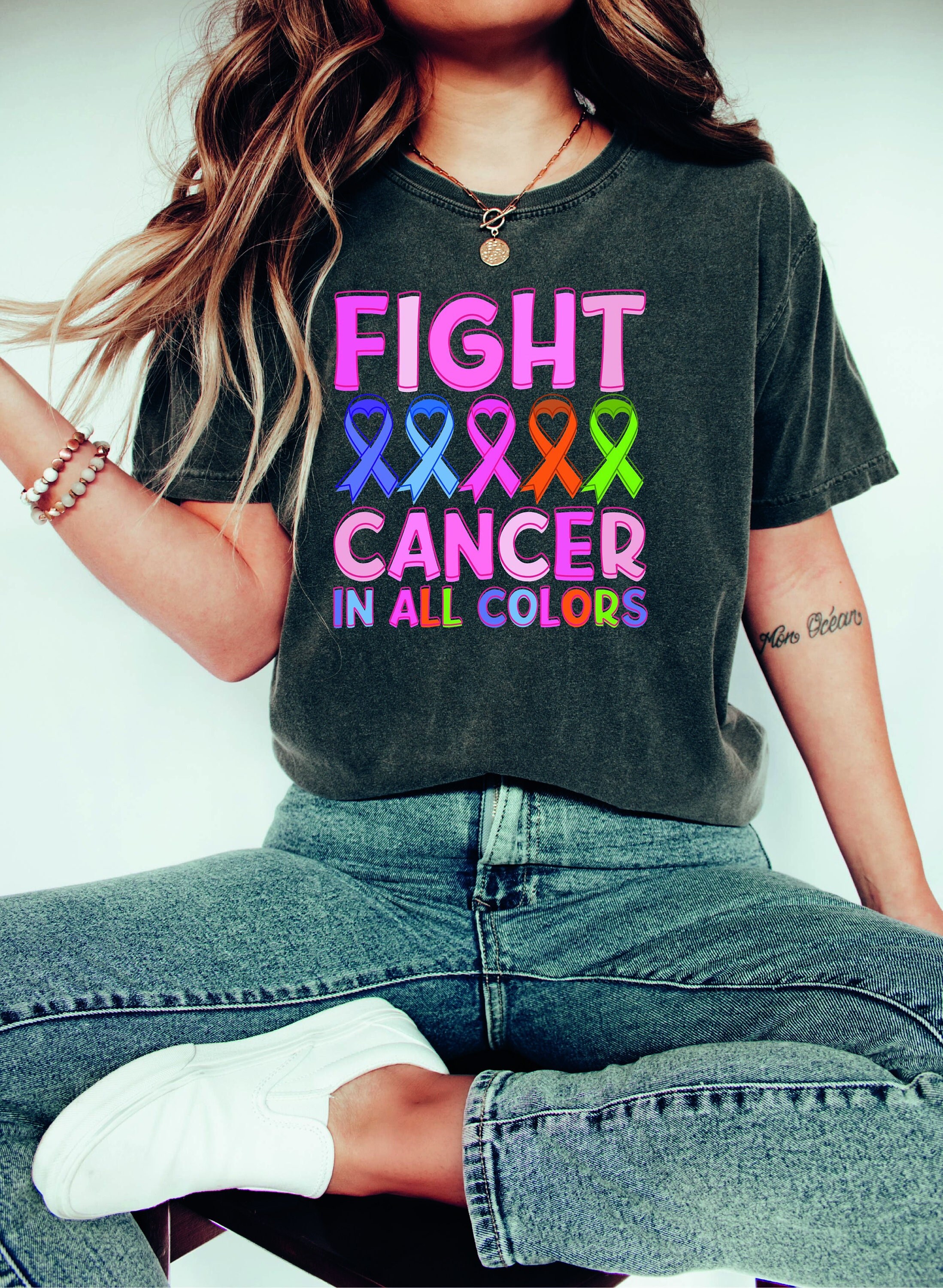 Fight Cancer in All Colors Teeshirt Disability Awareness Shirt Spoonie ...