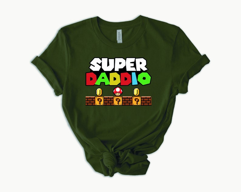 Fathers Day Gift Shirt, Super Daddio Teeshirt, Super Mario Tshirt ...
