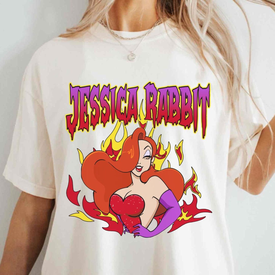 Retro 90s Jessica Rabbit Flames Shirt, Who Framed Roger Rabbit Graphic ...