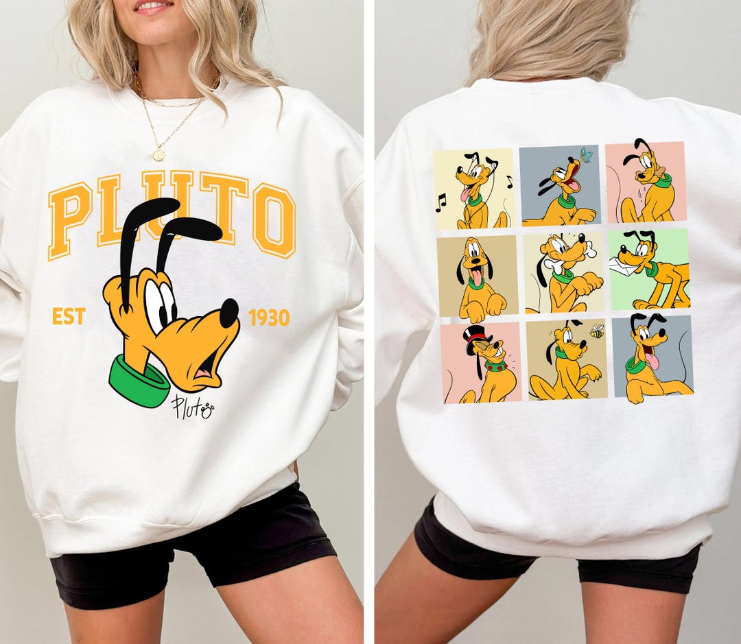 Disney Pluto Expressions T-shirt, Many Faces of Pluto Tee, Funny Disney ...