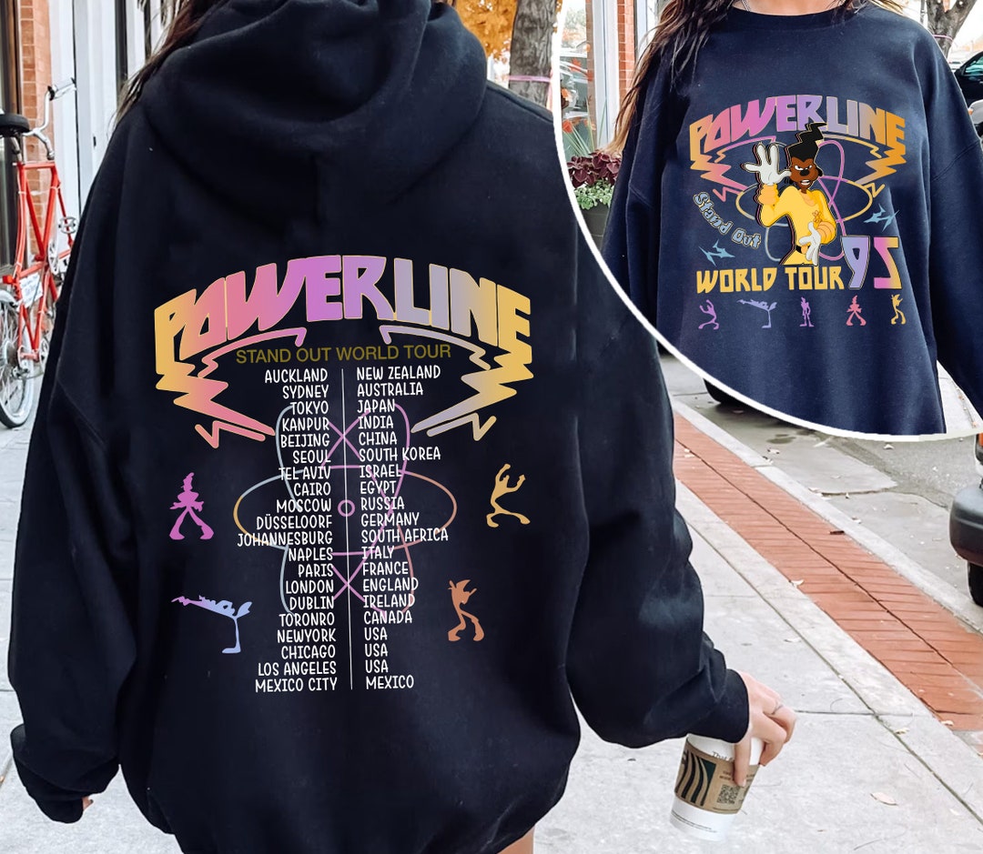 Two Sided Powerline Stand Out World Tour 95 Comfort Colors Sweatshirt ...