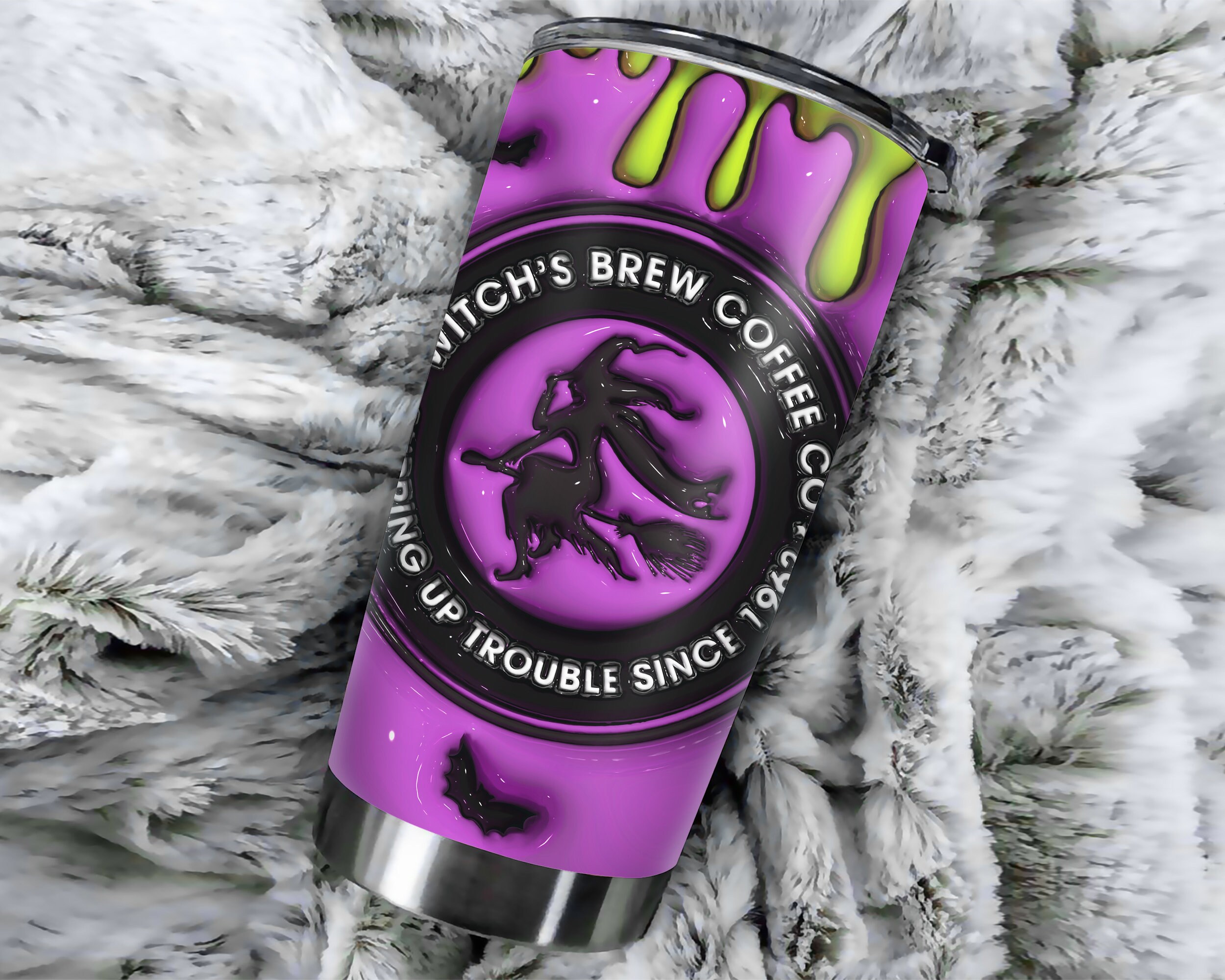3D Inflated Puff Witch Brew Halloween Sublimation Tumbler - Etsy