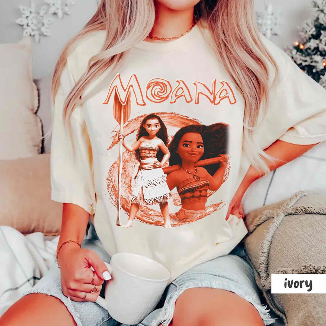 Moana 2 Vintage Portrait Graphic T-shirt, Moana Island Girl Shirt ...