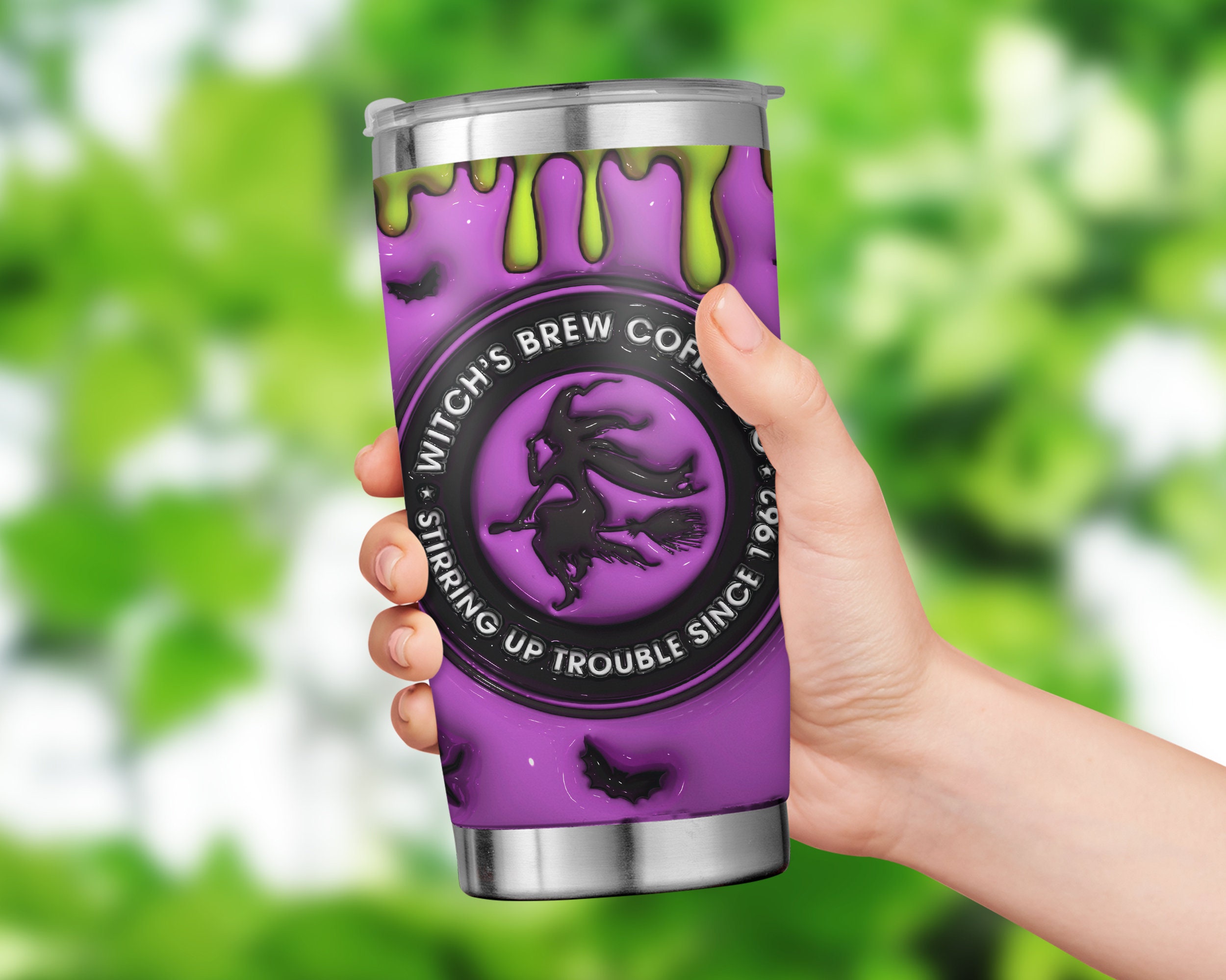 3D Inflated Puff Witch Brew Halloween Sublimation Tumbler - Etsy