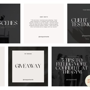 Instagram Post Template Monotone Instagram Template Canva Instagram ...