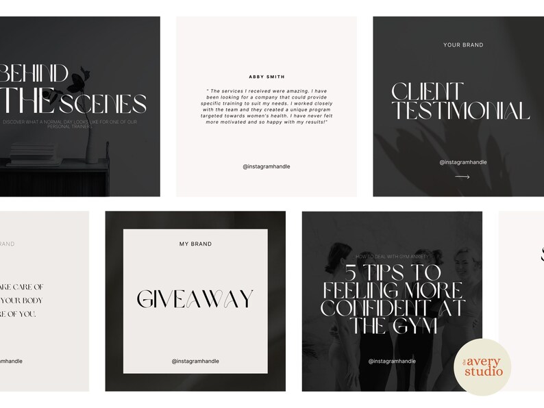 Instagram Post Template Monotone Instagram Template Canva Instagram ...