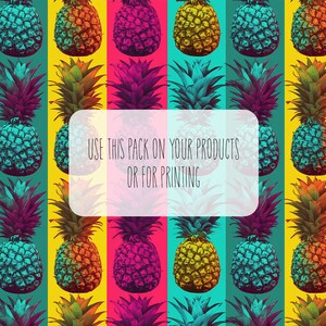 Fruit Pop Art Digital Paper in the Andy Warhol Style, Colorful Seamless ...