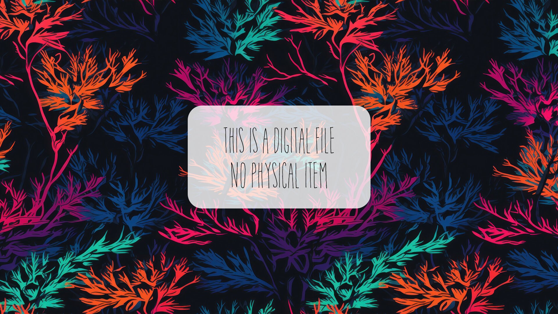 Neon Tree Seamless Digital Paper, Seamless Neon Tree Pattern, Seamless ...
