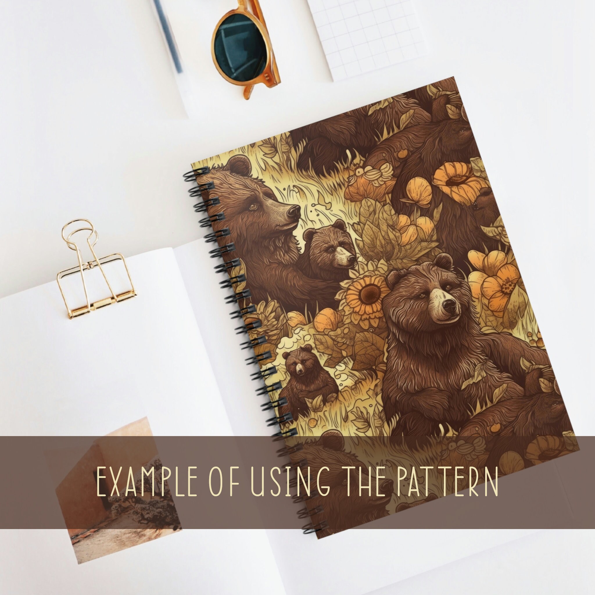 Teddy Bears in the Forest Digital Paper, Bears Clipart, Forest Digital ...