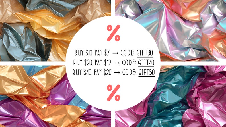 Crumpled Wrappers Seamless Digital Paper, Glossy Wrappers Repeating ...