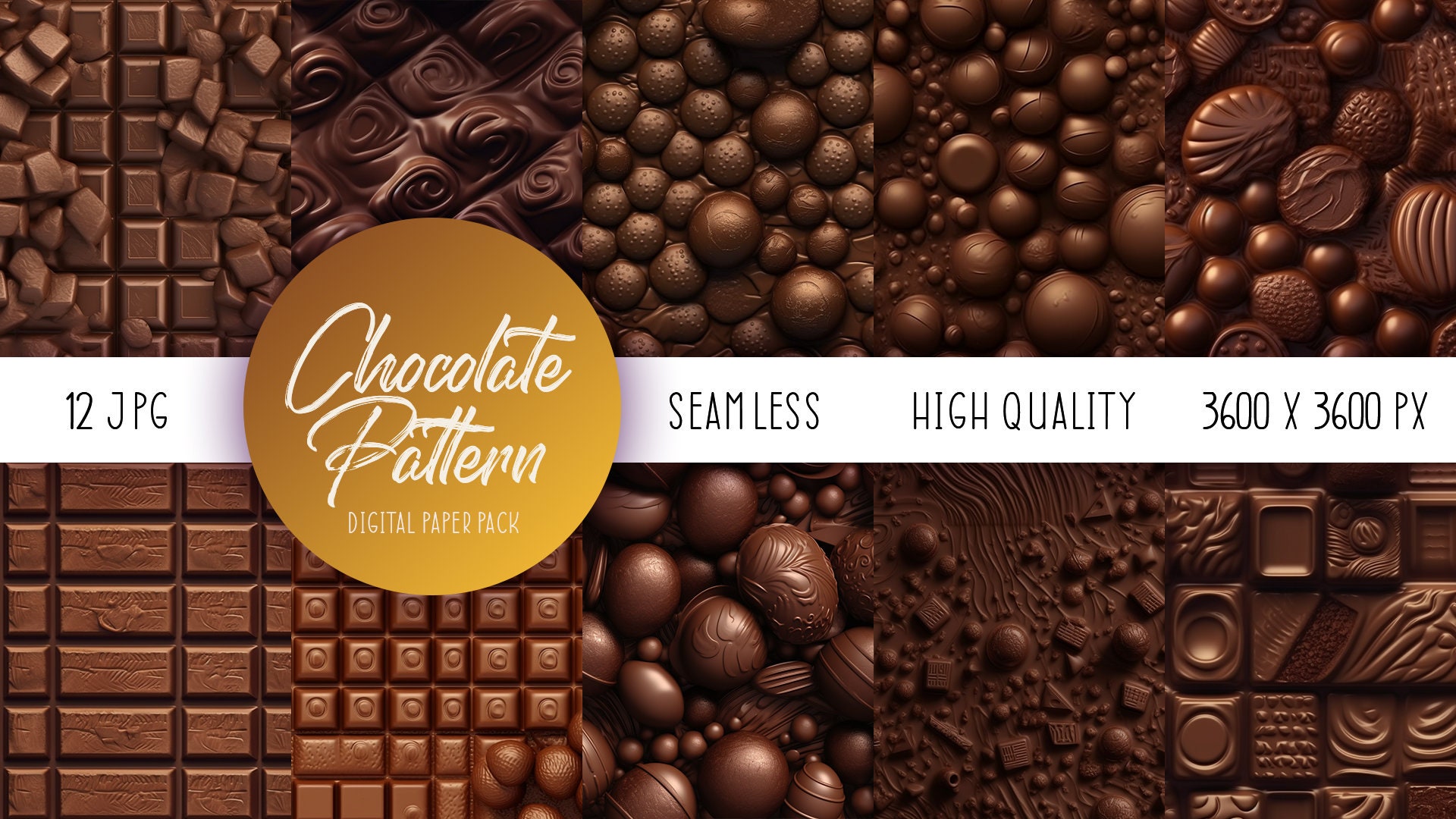 Chocolate Seamless Digital Paper, Seamless Chocolate Pattern, Seamless Chocolate Сandies Texture ...