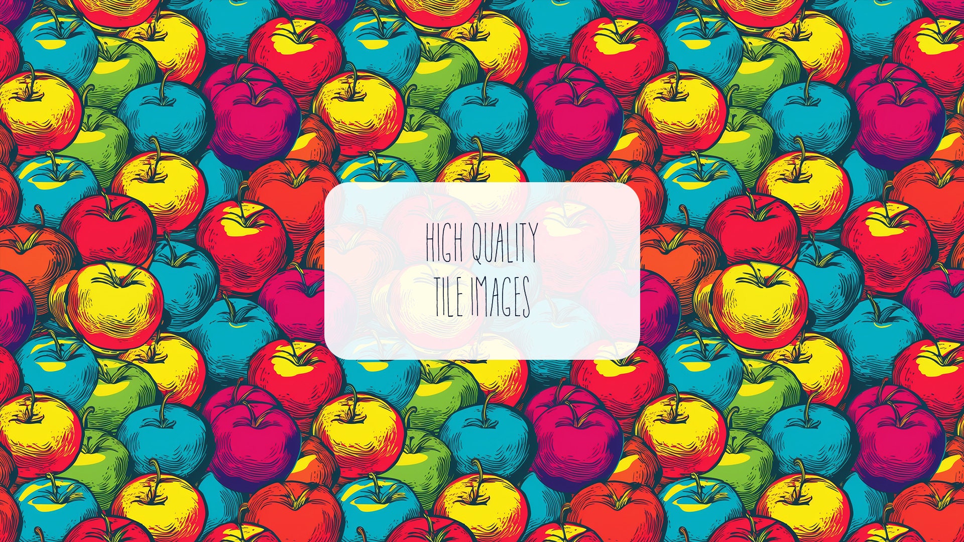 Fruit Pop Art Digital Paper in the Andy Warhol Style, Colorful Seamless ...