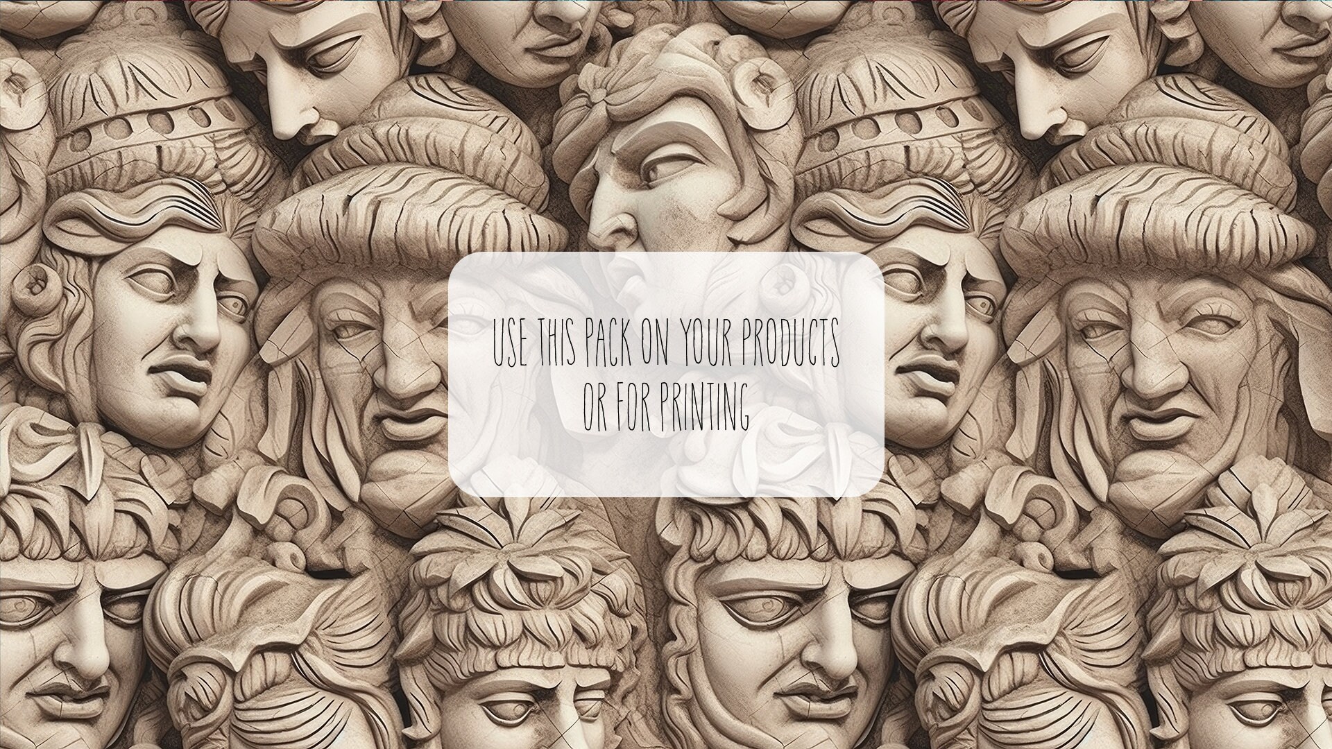 Vintage Stone Statue Digital Paper, Seamless Monument Pattern, Seamless ...