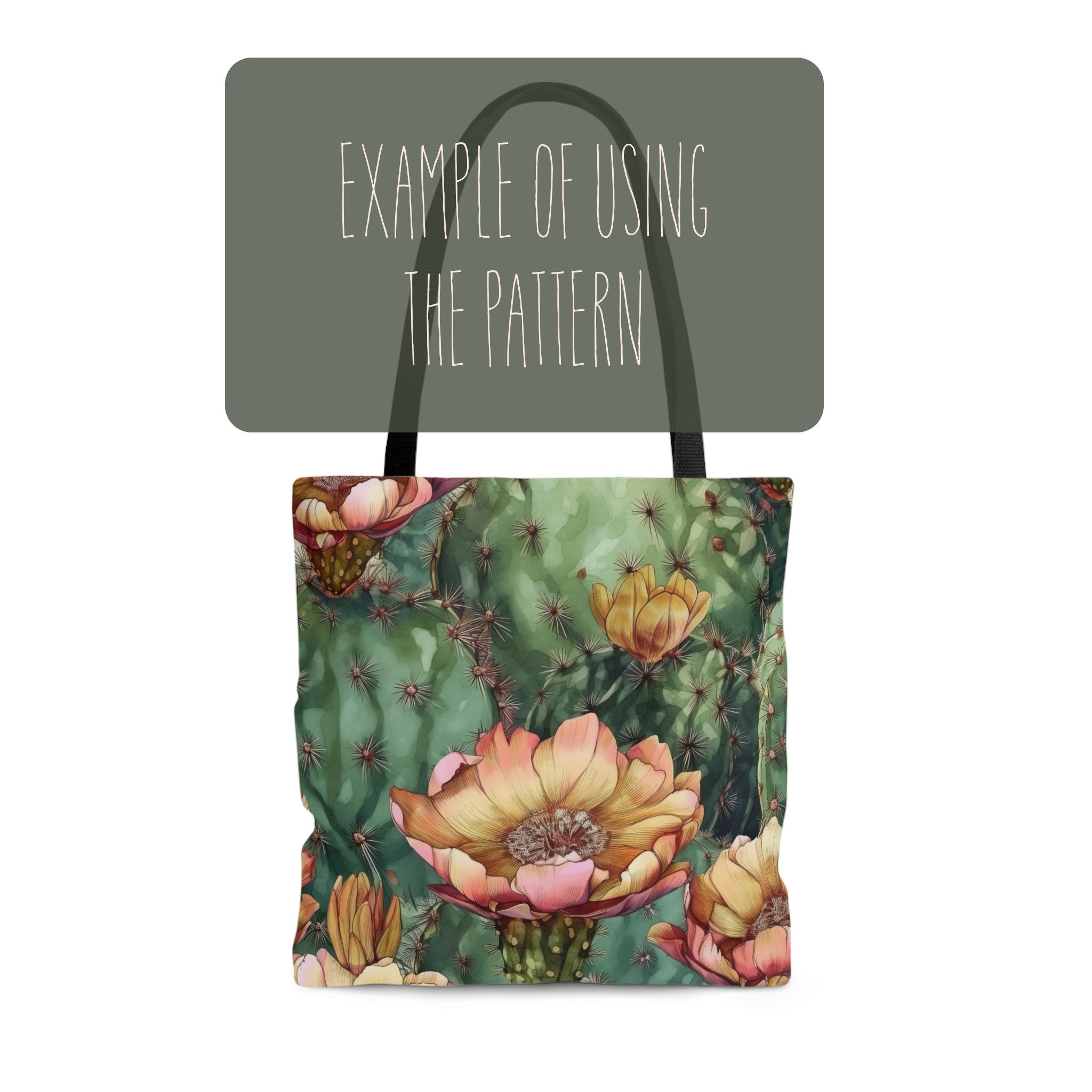 Blooming Cacti Digital Paper, Floral Clipart, Greenery Digital Paper ...