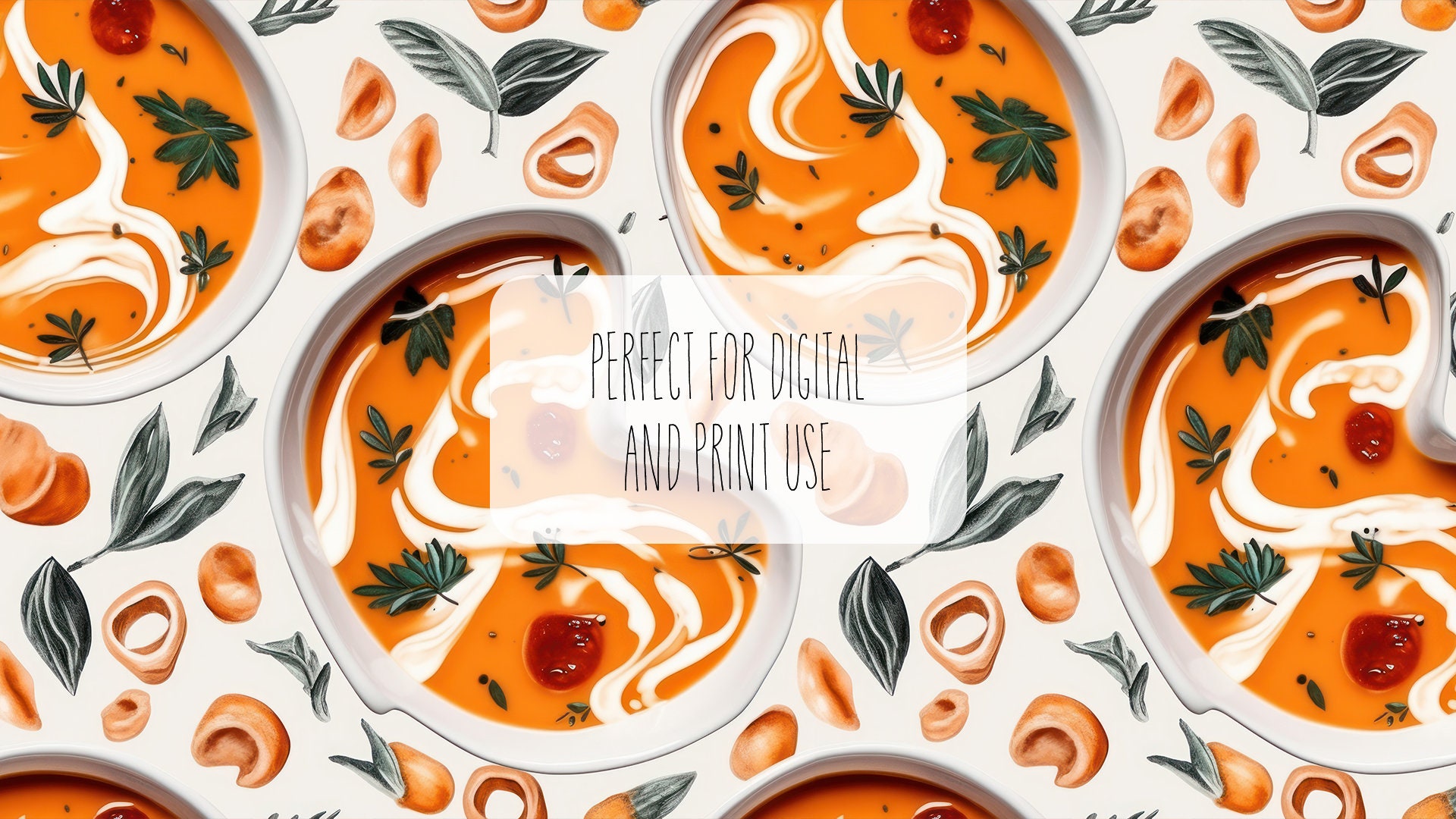 Soup Seamless Digital Paper, Seamless Broth Pattern, Seamless Bisque ...