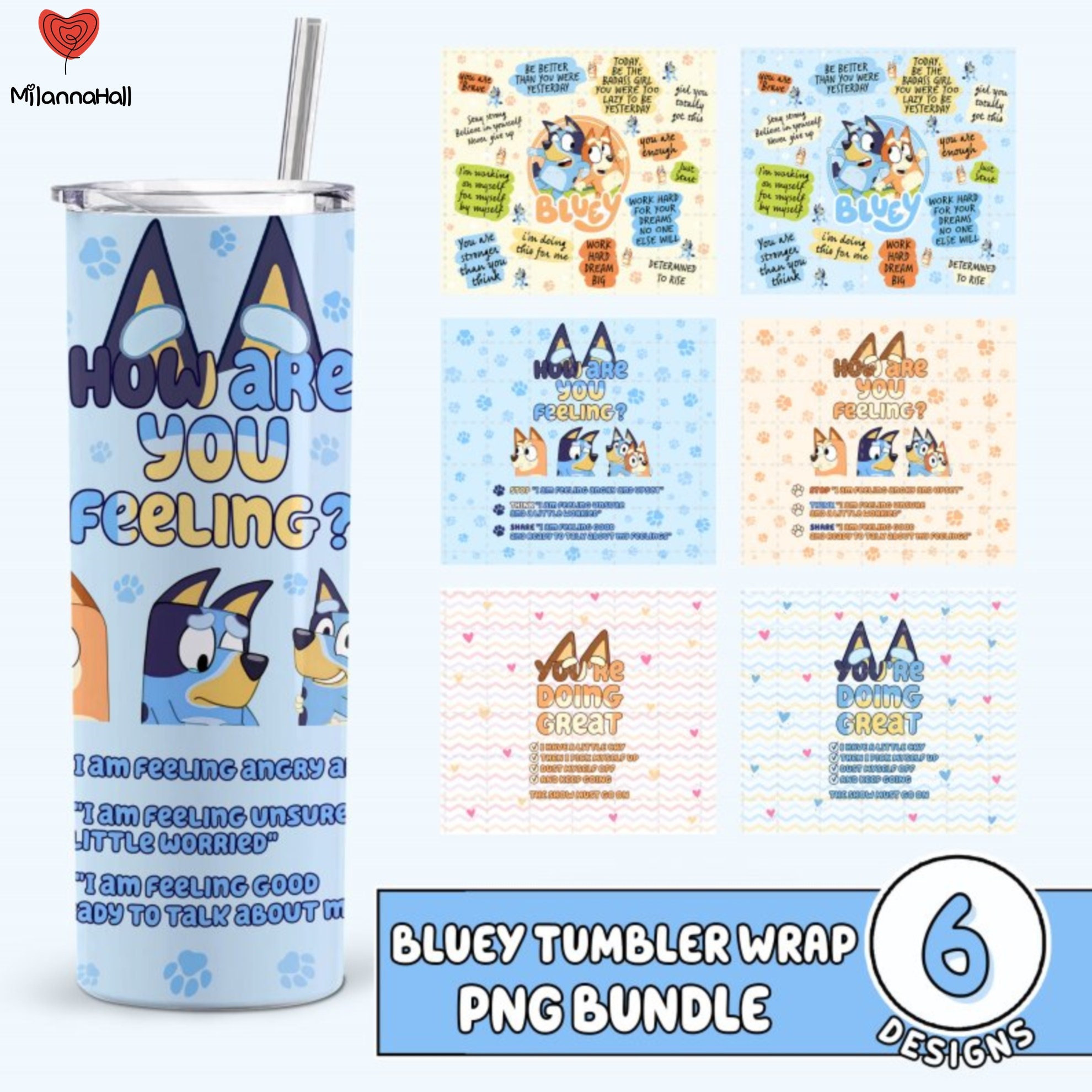 Digital Download Bluey How Are You Feeling PNG Bundle - Etsy