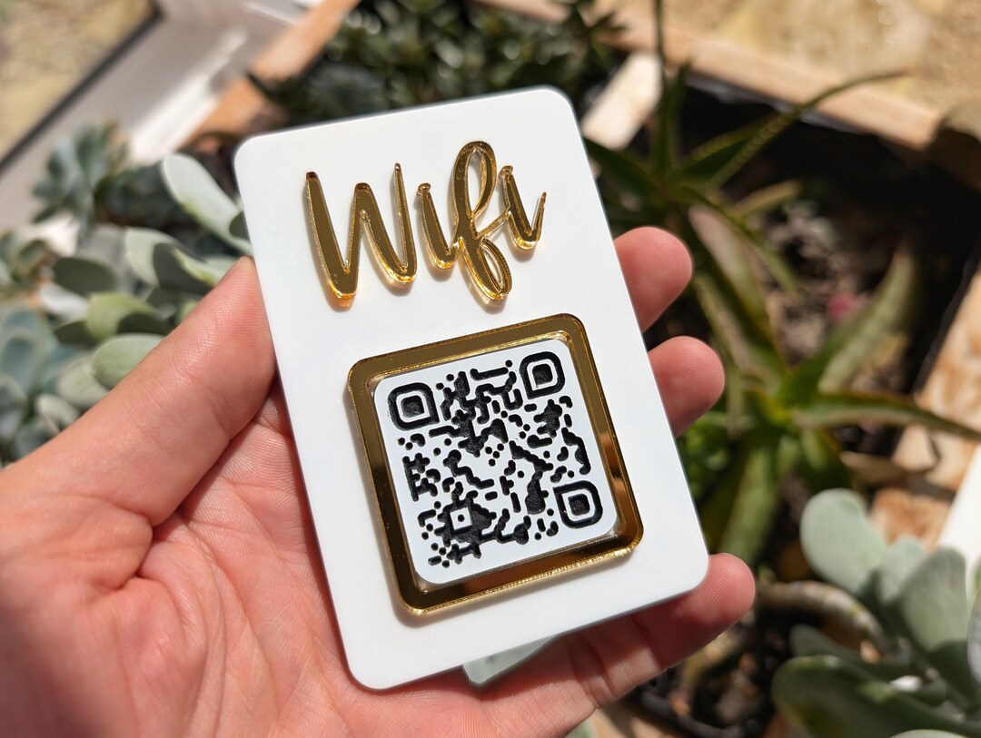 Acrylic Mirror Wifi QR Code Sign: Easy Scan Login - Etsy